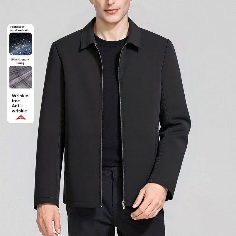 casual Wrinkle-free Solid-color Versatile Mens Jacket – arklexus