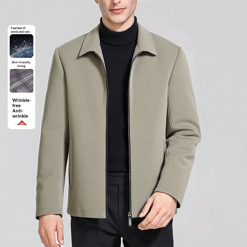 casual Wrinkle-free Solid-color Versatile Mens Jacket – arklexus