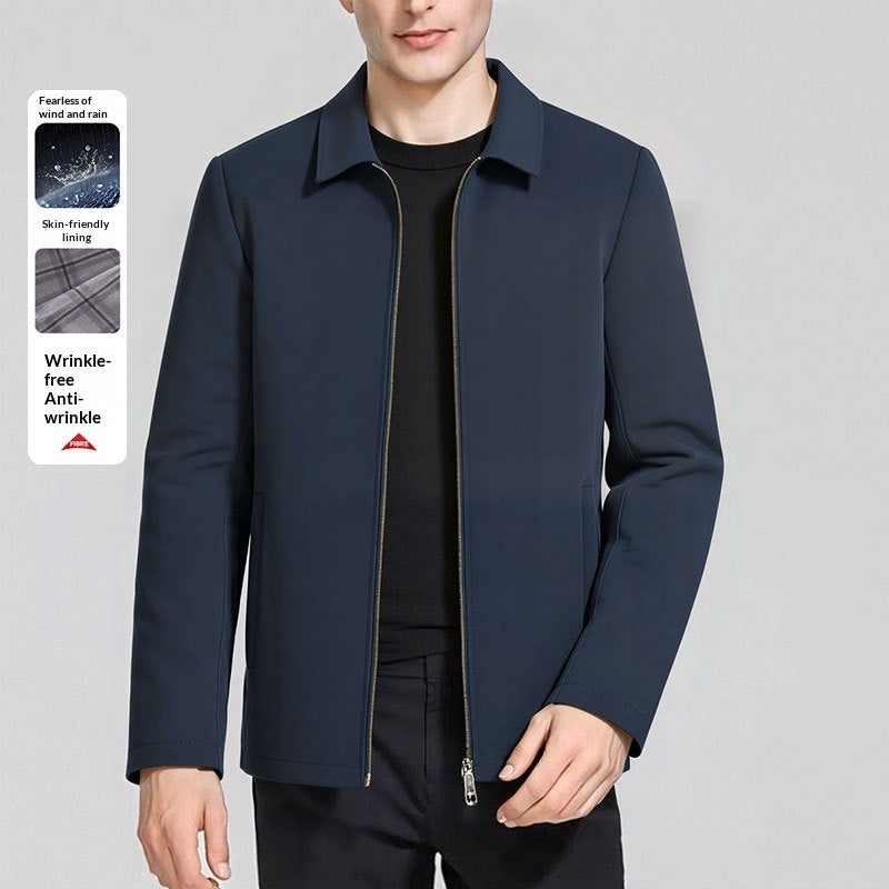 casual Wrinkle-free Solid-color Versatile Mens Jacket – arklexus